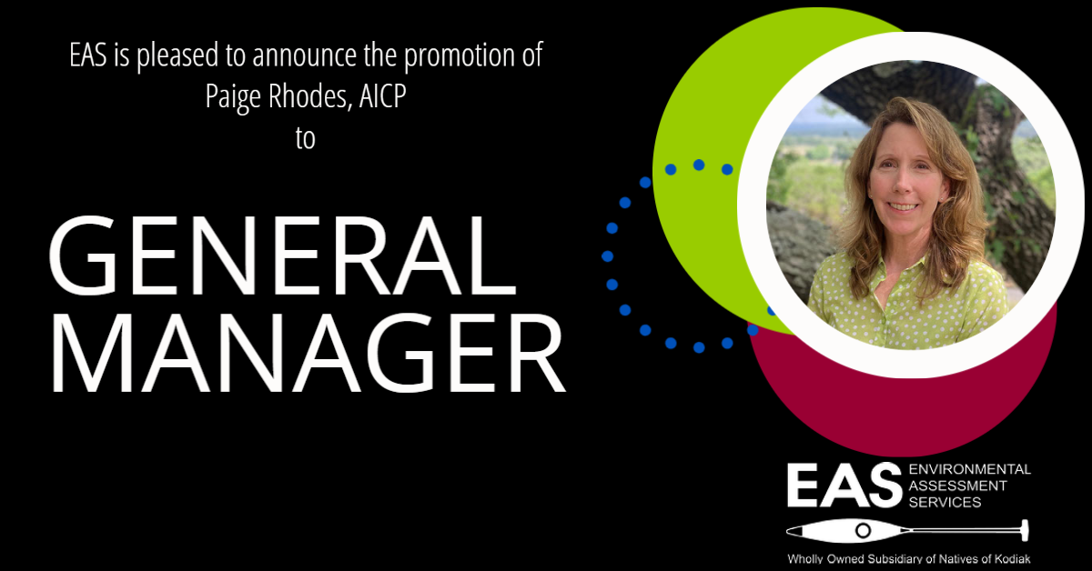 New General Manager Annoucement - Environmental Assessment Services